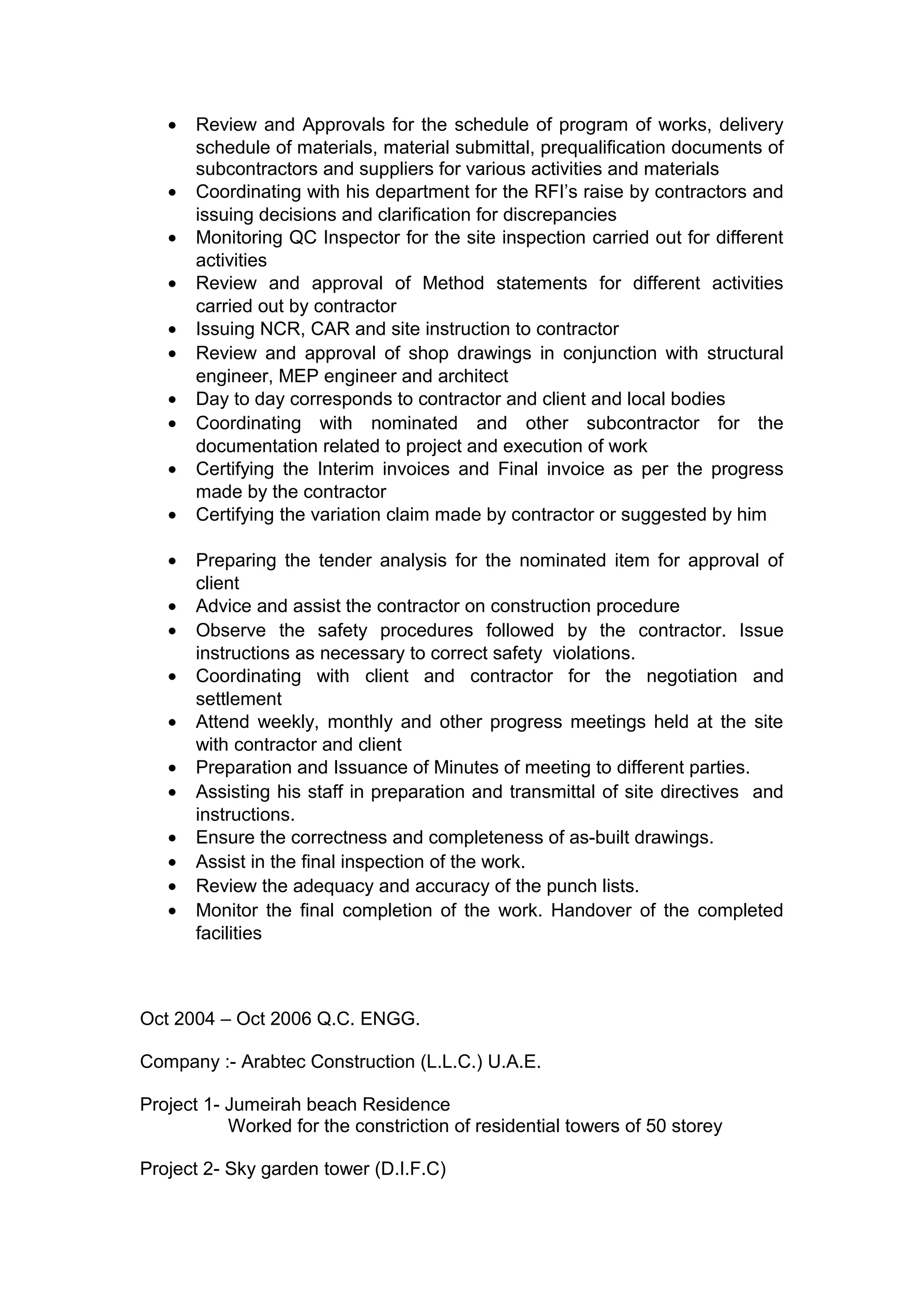 Curriculum Vitae Of Khalid | DOC