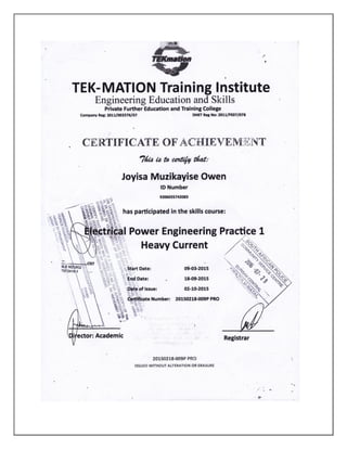 Curriculum vitae of muzikayise owen joyisa | PDF