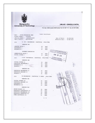 Curriculum vitae of muzikayise owen joyisa | PDF