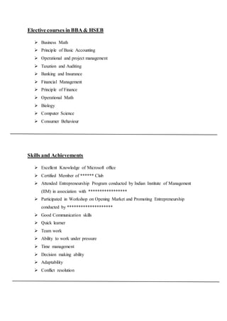 Curriculum vitae sample | PDF