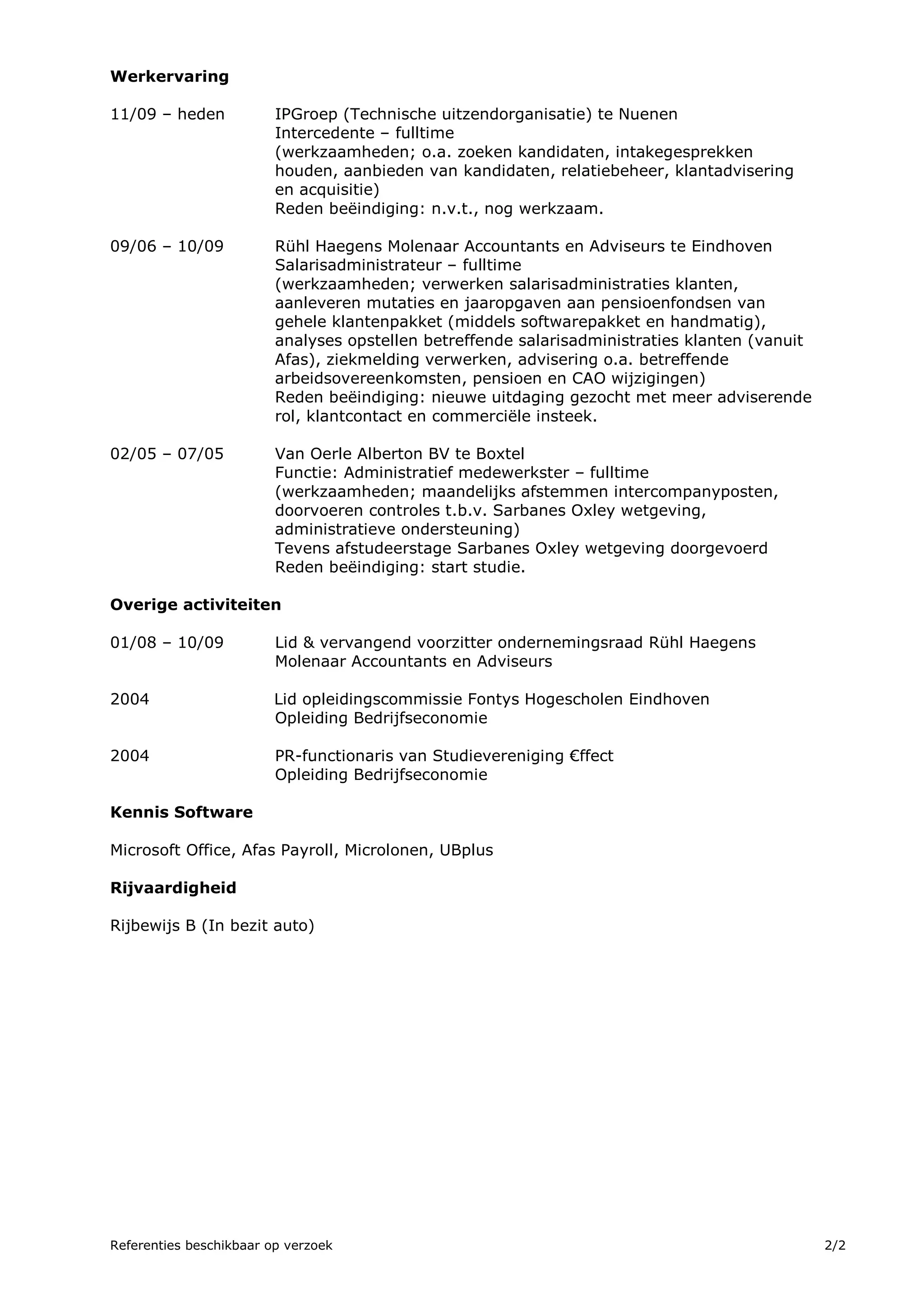 Curriculum Vitae S. Cornelissen | PDF