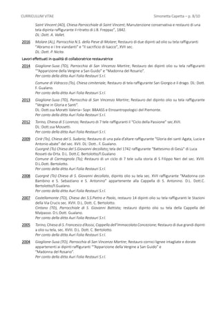 Curriculum vitae Simonetta Capetta | PDF | Arts and Crafts | Hobbies ...