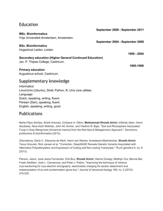 Curriculum vitae shoaib amini | PDF