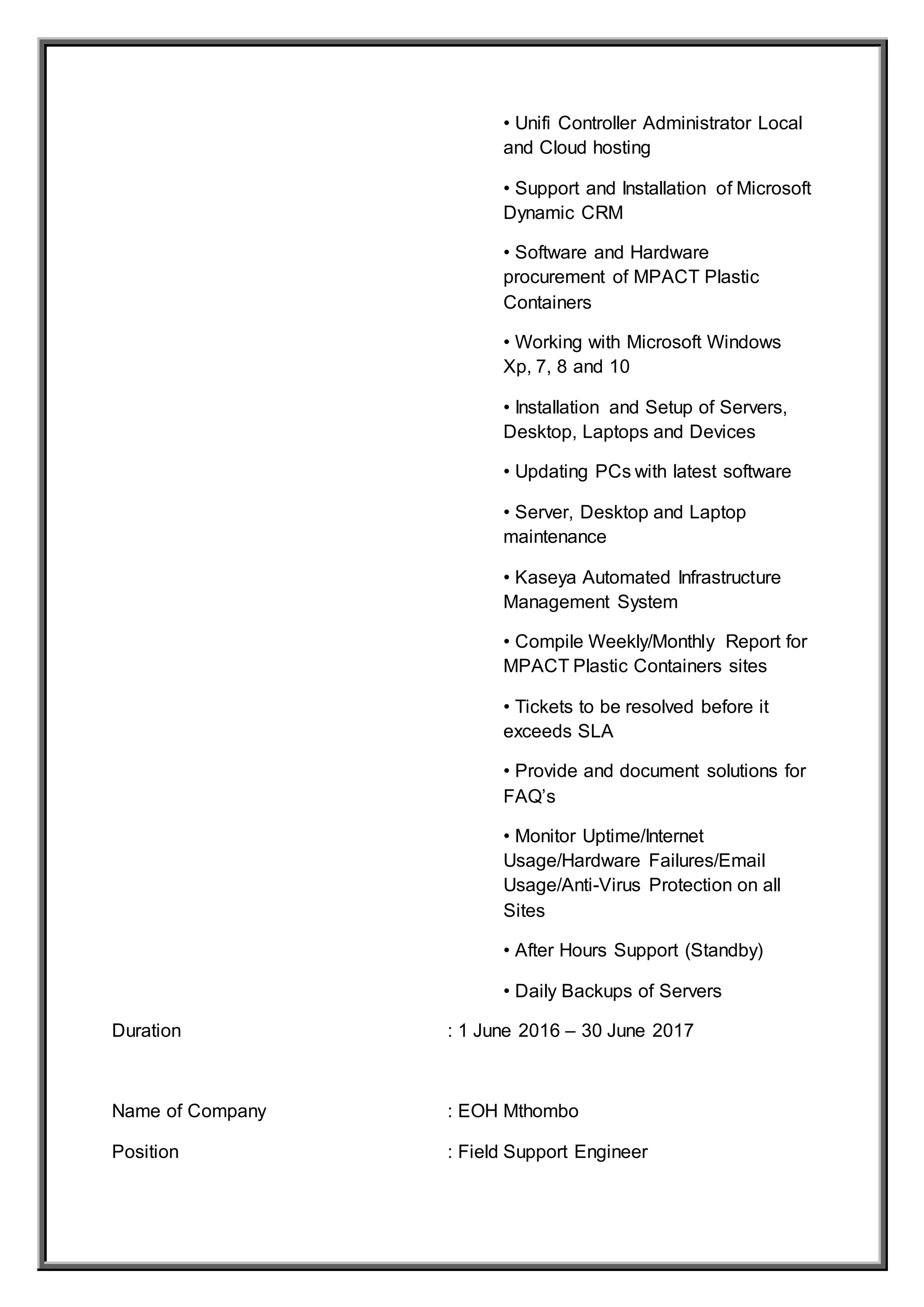 Curriculum vitae s masuku | DOCX