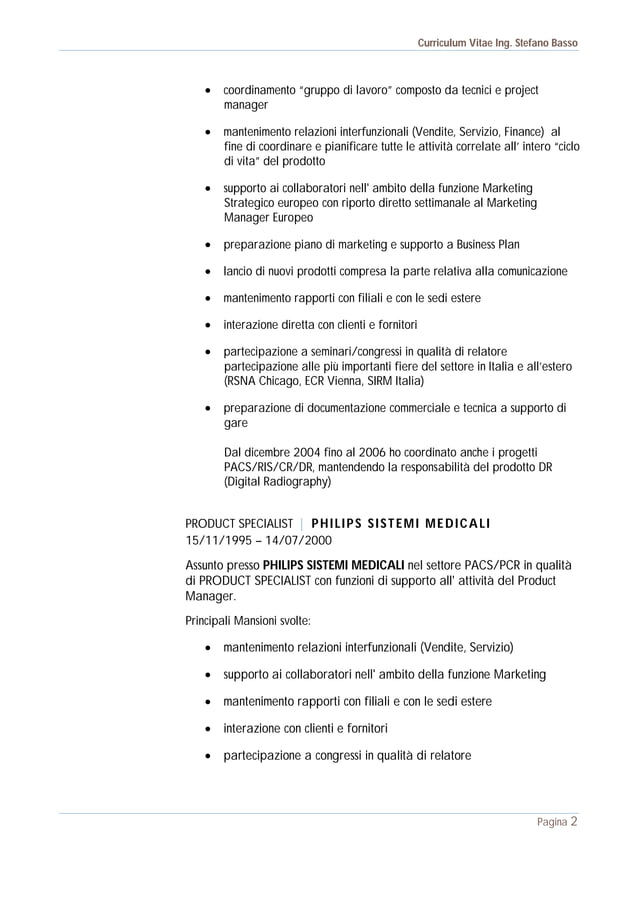 Curriculum vitae stefano_basso | PDF