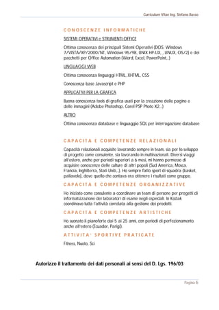 Curriculum vitae stefano_basso | PDF