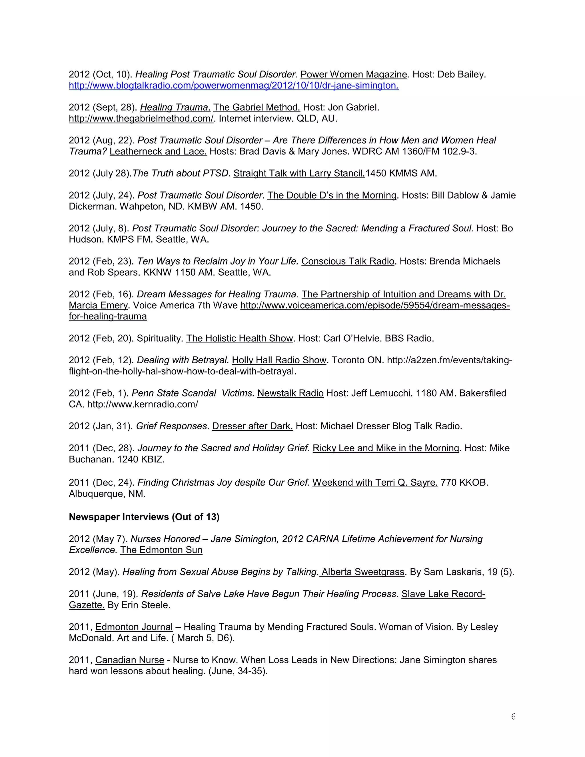 Curriculum vitae summary | PDF