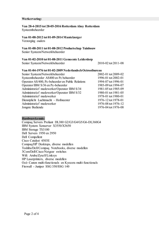 Curriculum vitae tonruis | DOCX | Computing | Technology & Computing