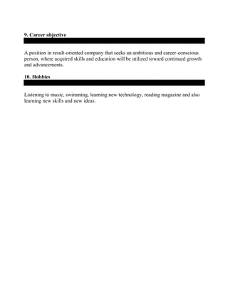 Curriculum vitae updated | PDF | Resume Writing and Advice | Job Search