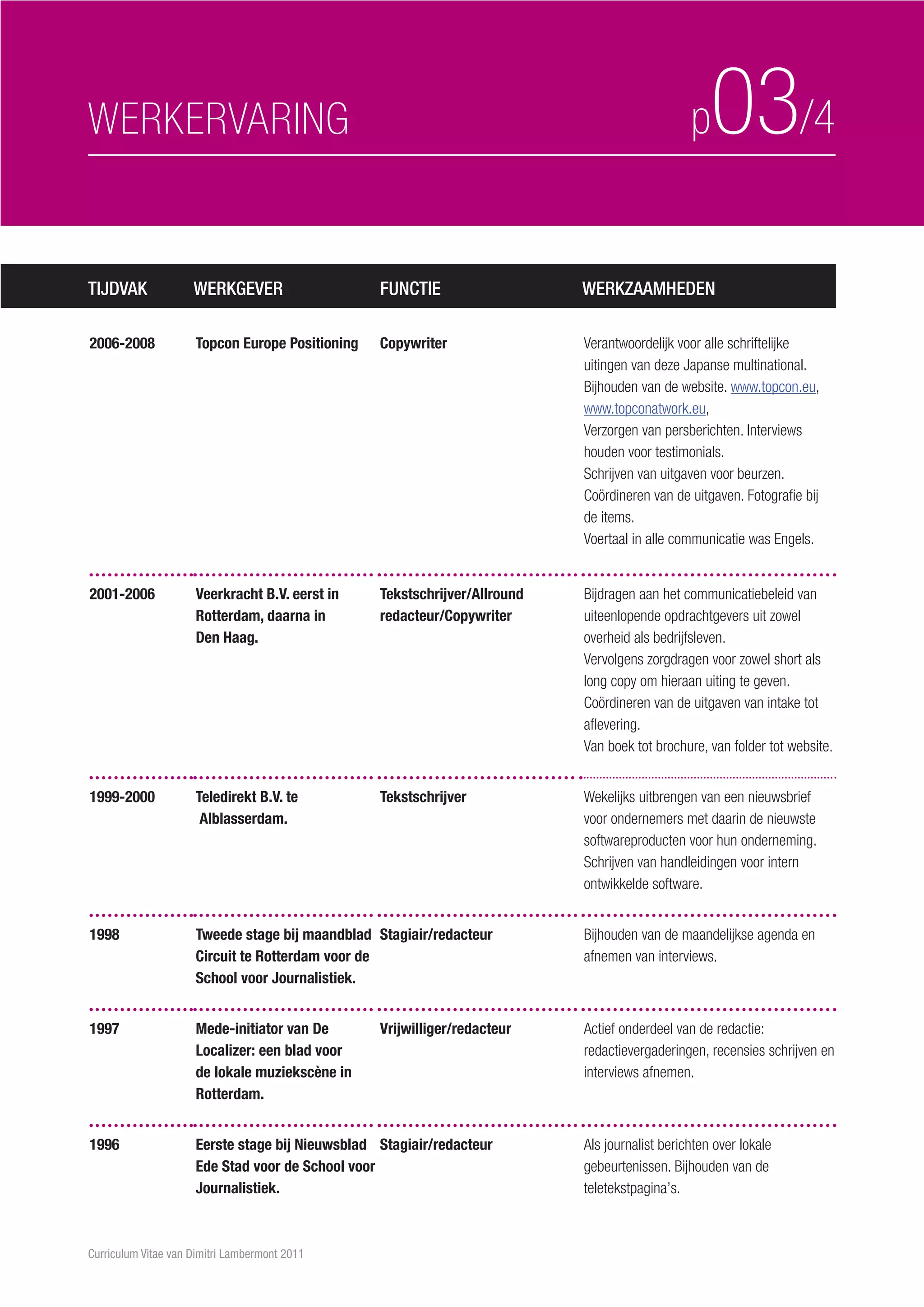 Curriculum vitae van_dimitri_lambermont_2011 | PDF