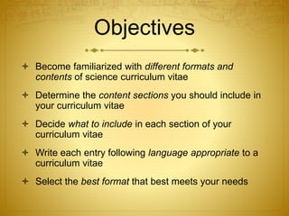 Curriculum Vitae workshop | PPTX