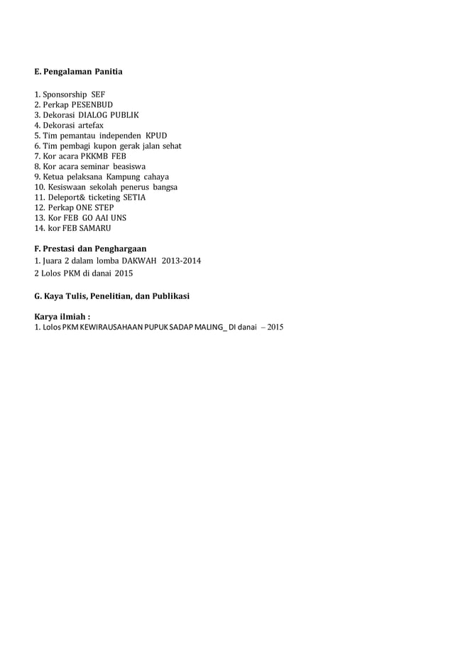 Curriculum vitae yusup ramdani | PDF
