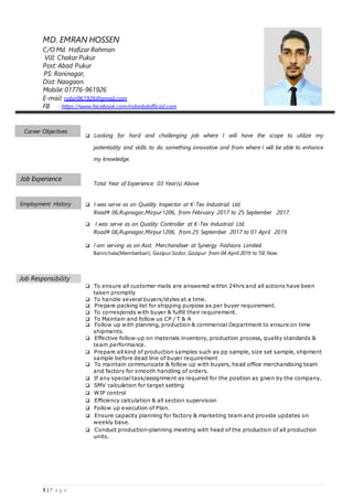 CV Emran Hossen | PDF
