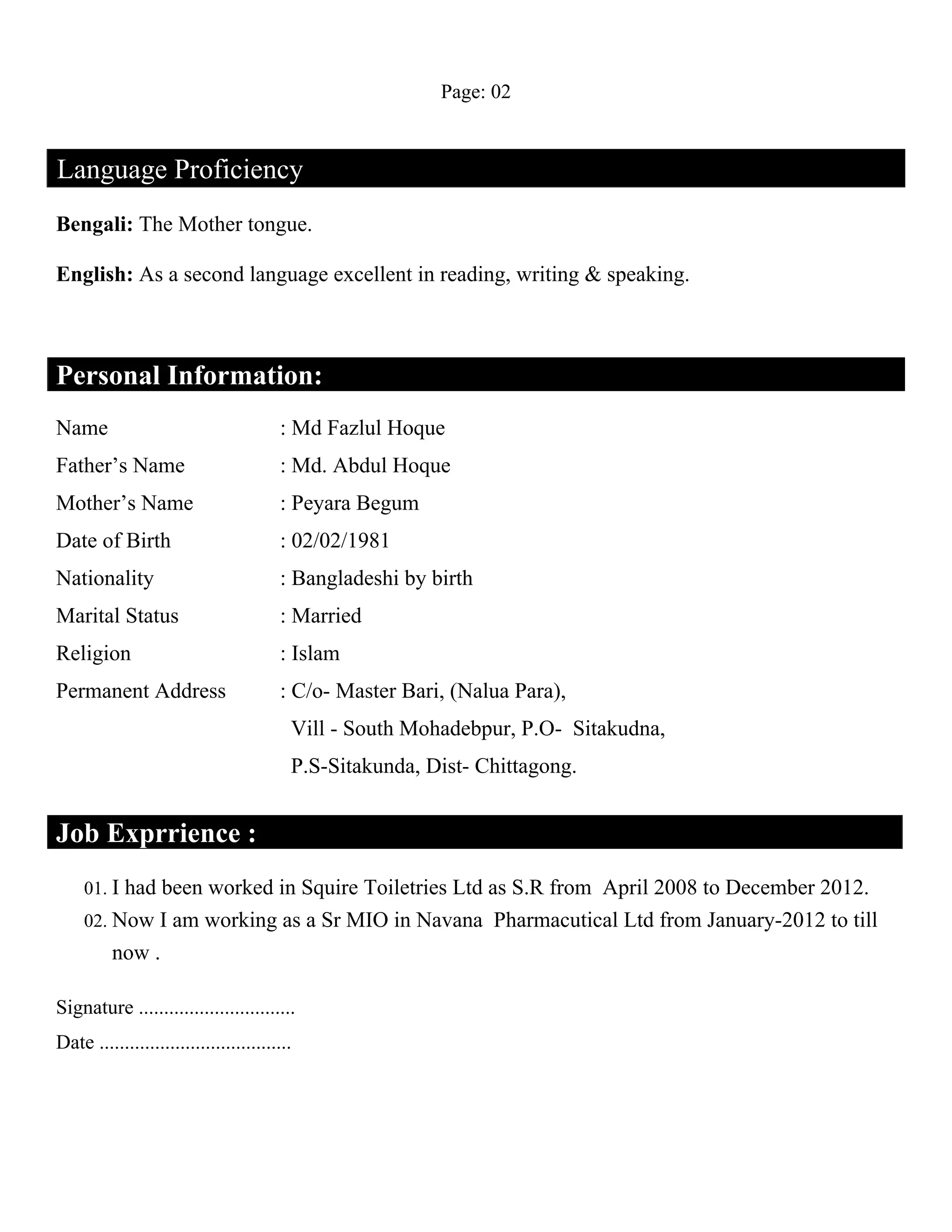 Curriculum vite | PDF