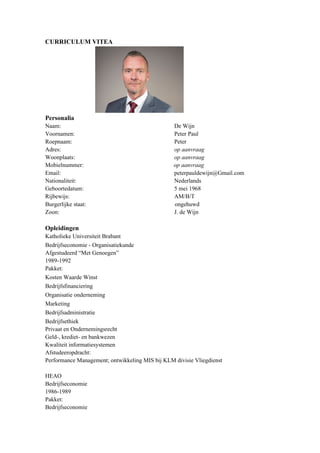 Curriculum vitea pdw_20072021 | PDF