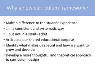 Curriculum Framework: Vision, Ideas, Philosophy | PPTX