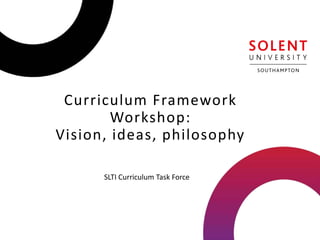 Curriculum Framework Workshop | PPTX