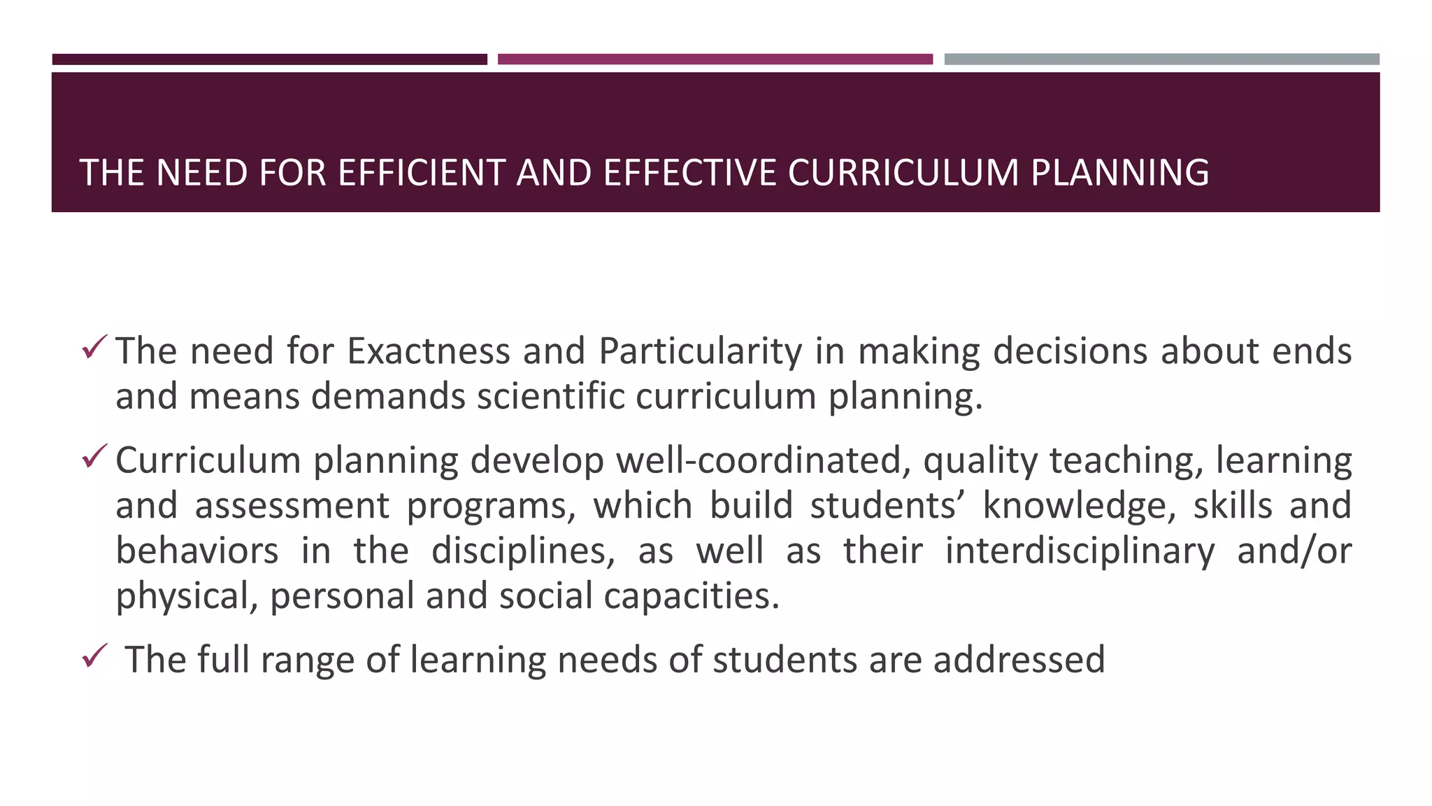 Curriculum planning | PPTX