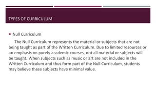 Curriculum planning | PPTX