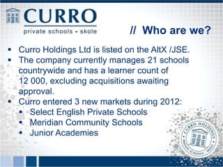 Curro information evening century city | PPTX