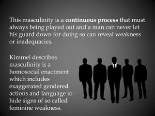 Masculinity in America: Men Judging Men | PPTX