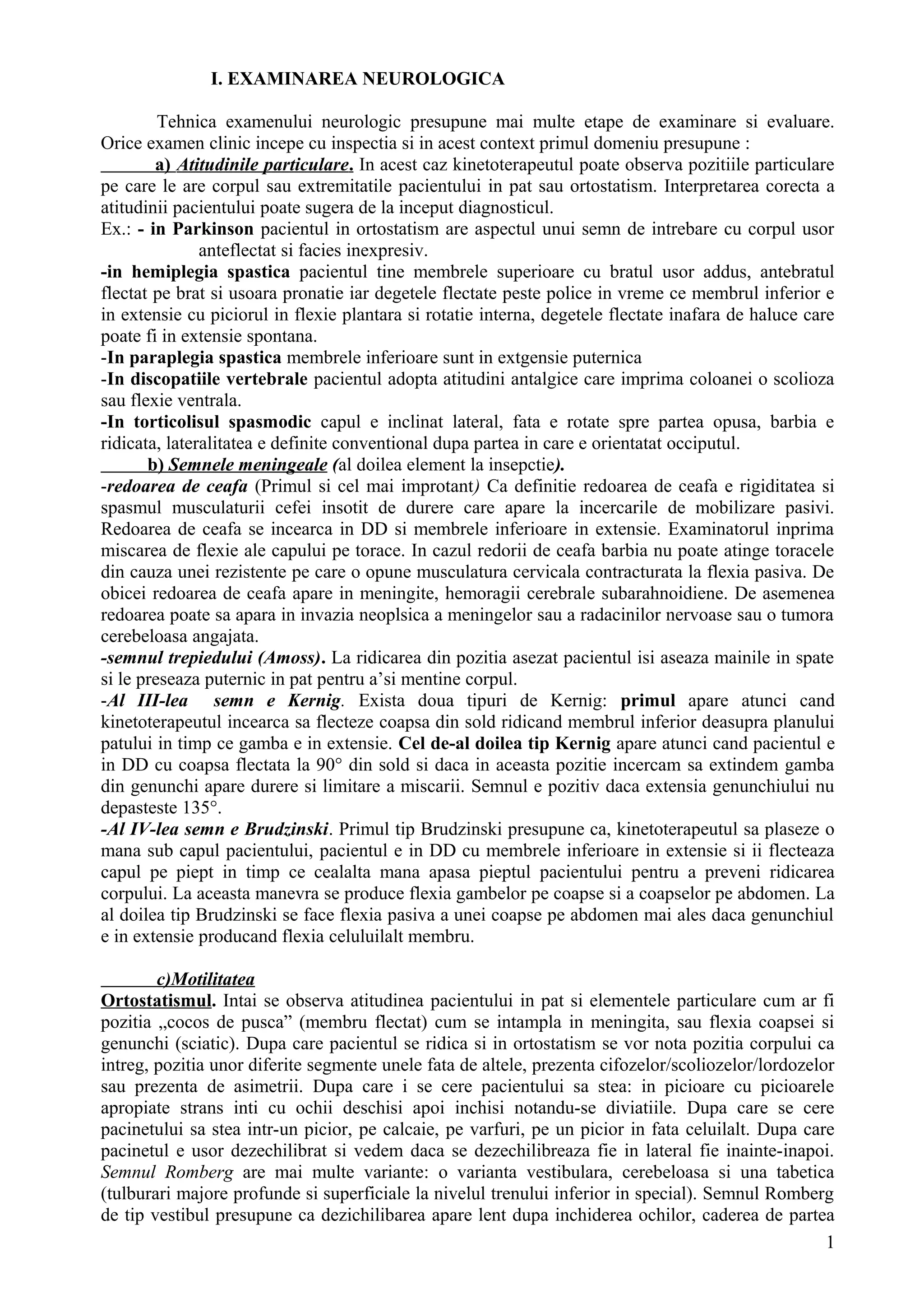 Curs integral-neurologie-sem-1-i-ii | DOC