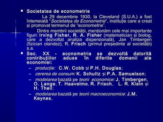 Curs 01 econometrie - introducere | PPT