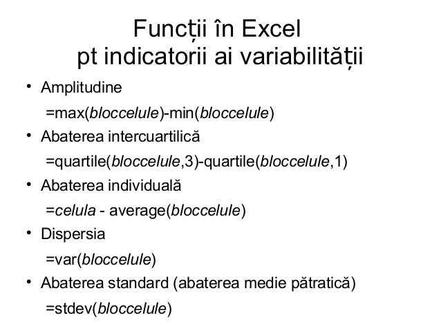 Abaterea Medie Patratica Formula Excel