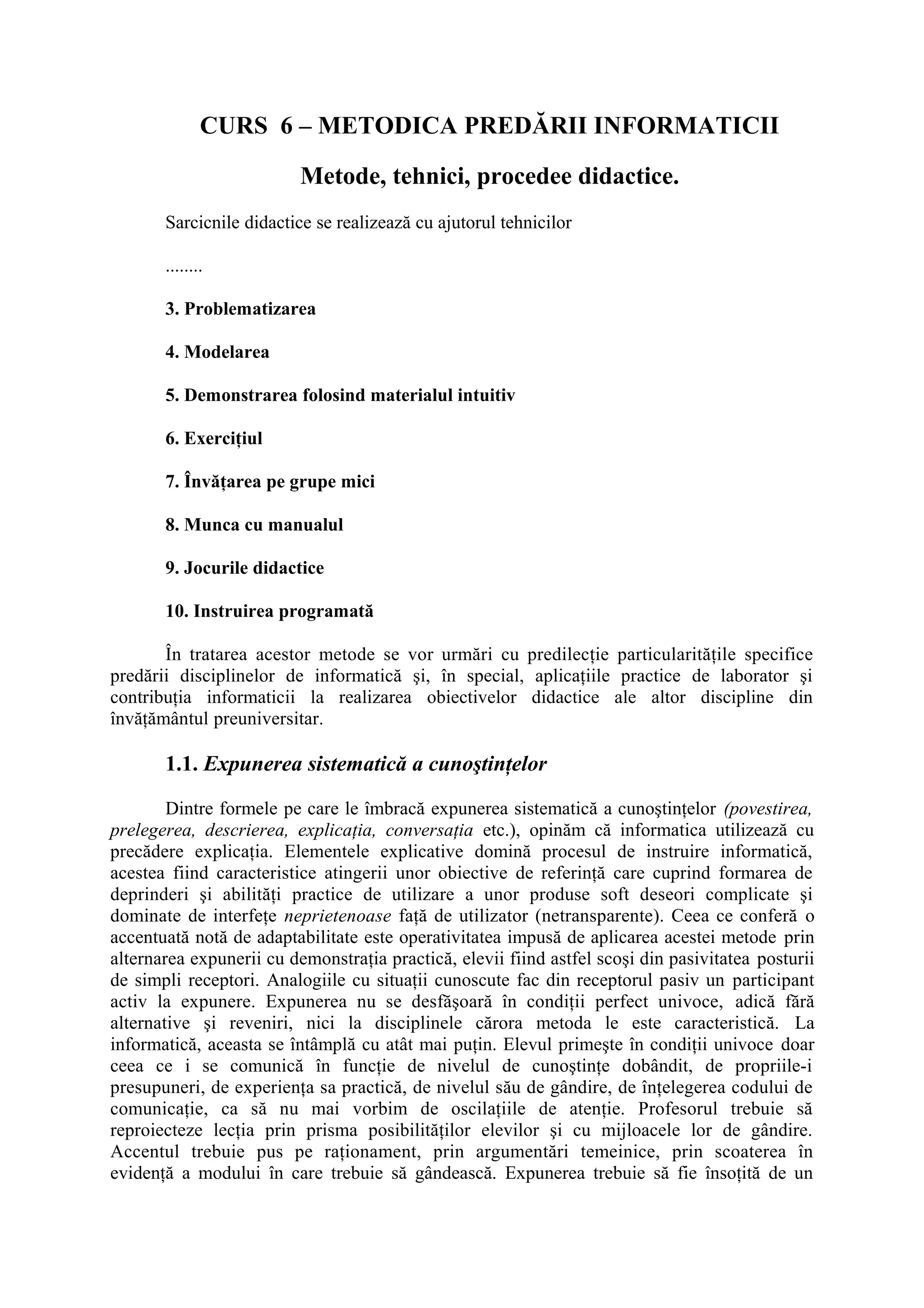 Curs 6 metodica_predarii_informaticii_metode__tehnici__procedee_didactice_1 (2) | DOC