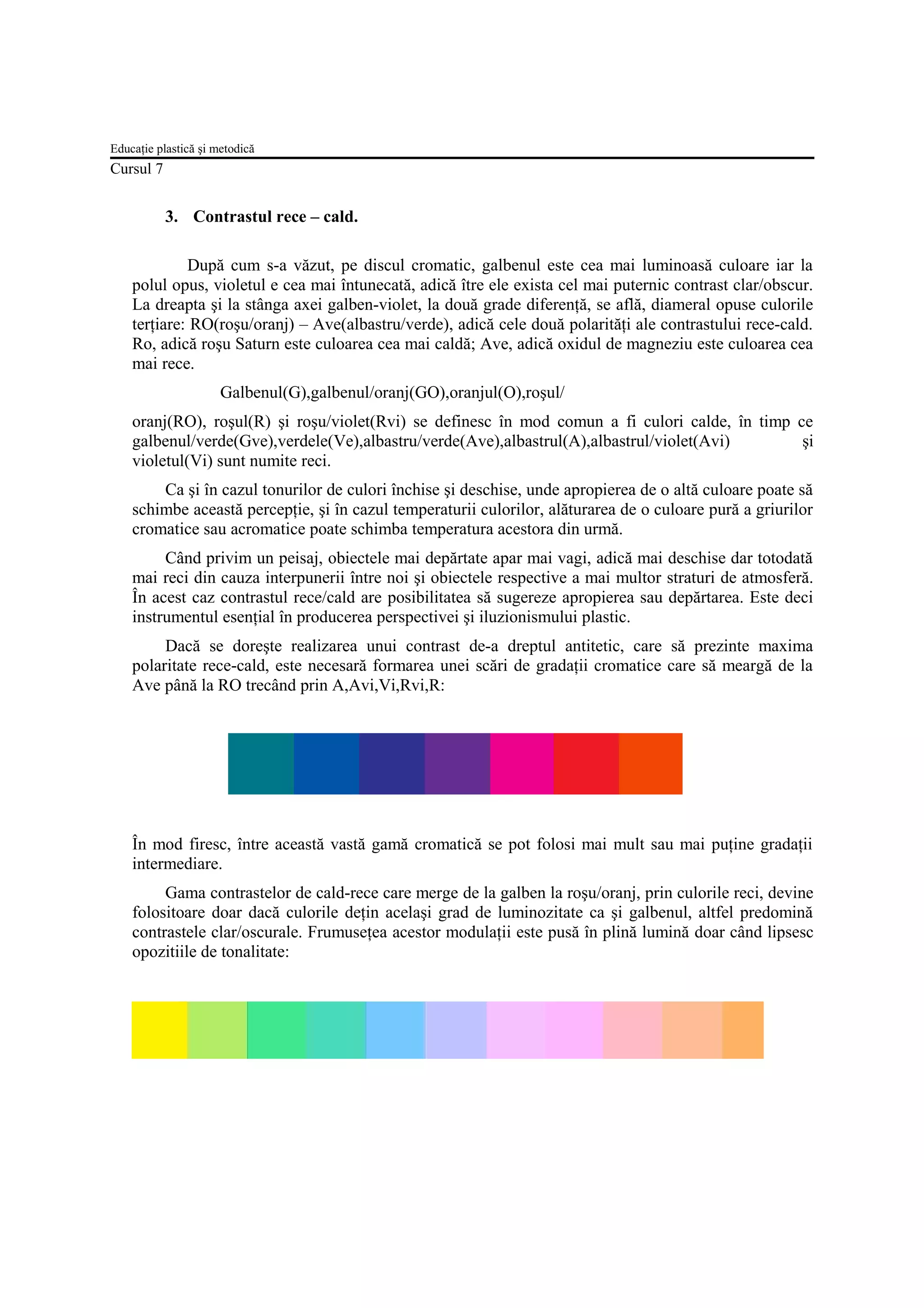 Curs 7 contrastele cromatice | DOC