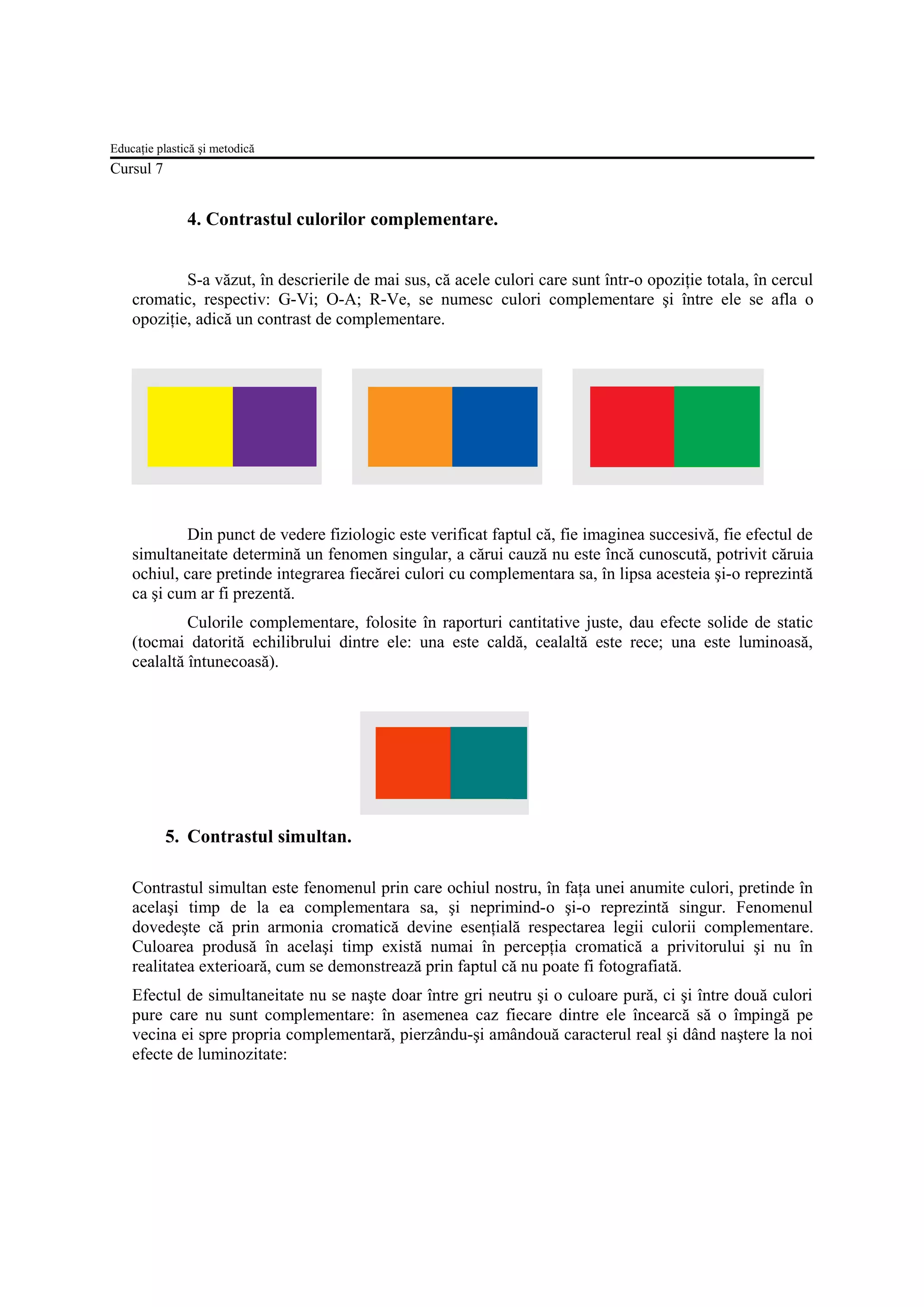 Curs 7 contrastele cromatice | DOC