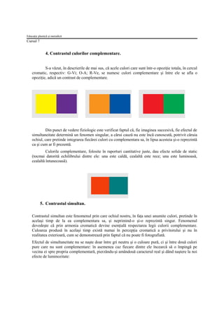 Curs 7 contrastele cromatice | DOC