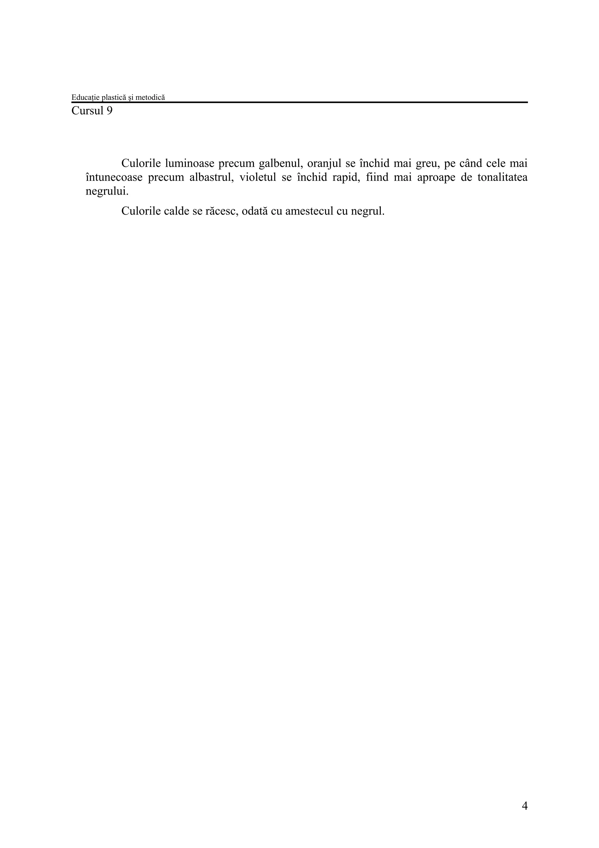 Curs 9 nuante si tonuri cromatice | DOC