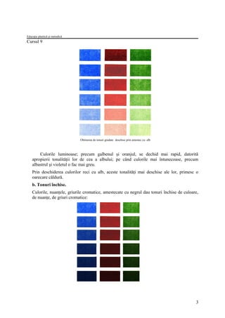 Curs 9 nuante si tonuri cromatice | DOC