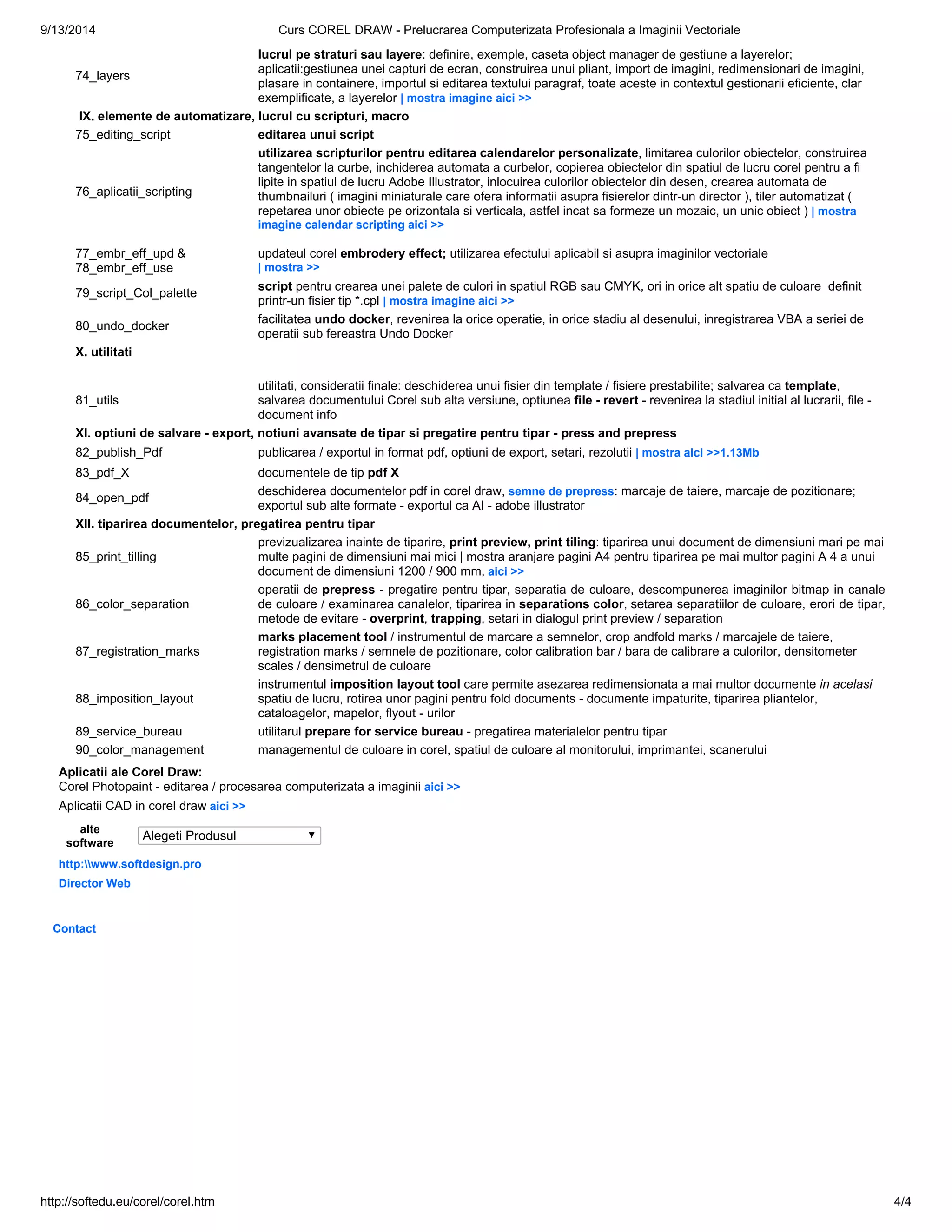 Curs corel draw prelucrarea computerizata profesionala a imaginii ...