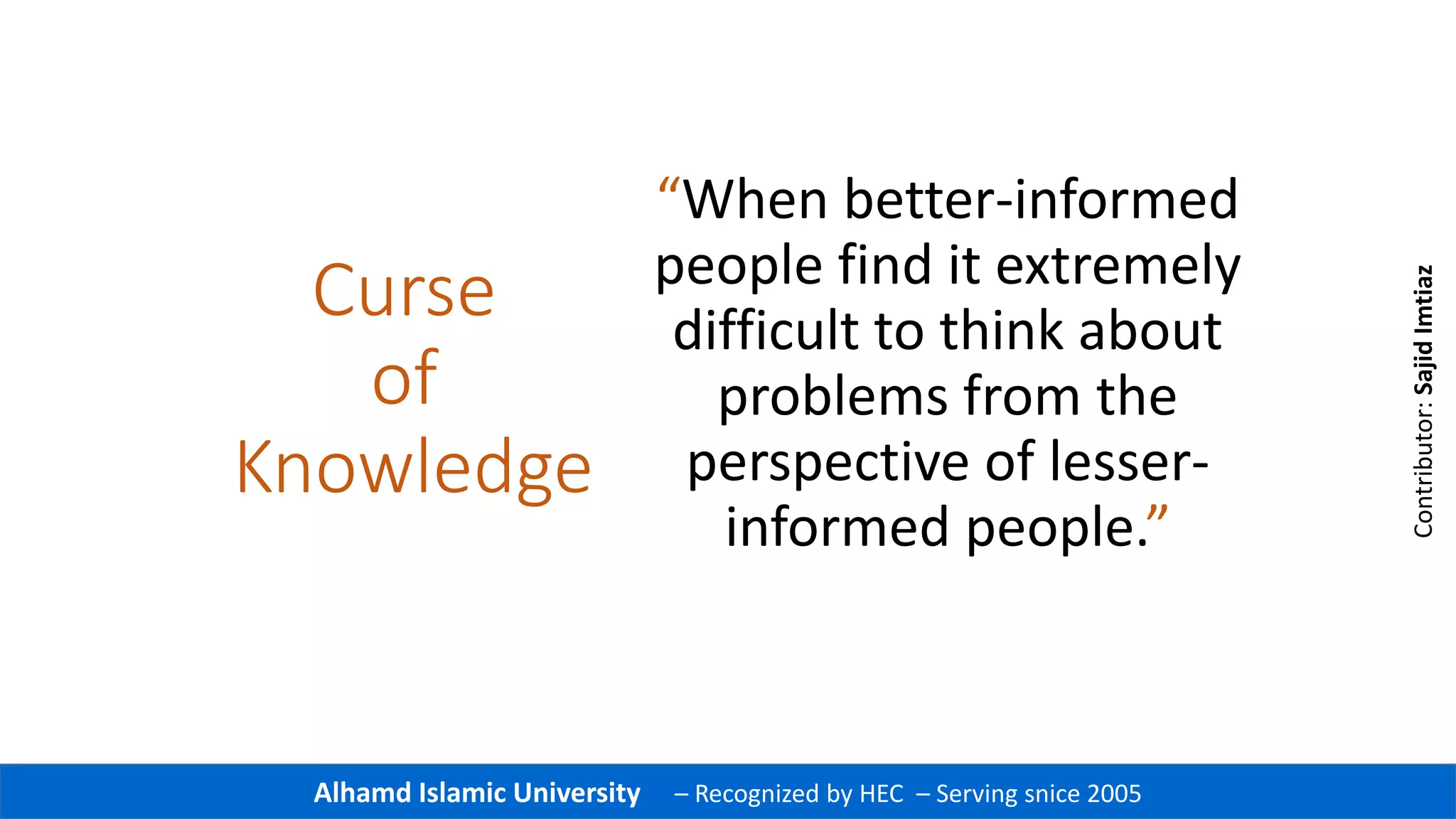 Curse of Knowledge | PPTX