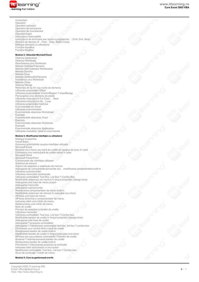 Curs Excel 2003 Vba Pdf 