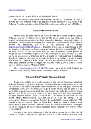 Curs gratuitarduino lectia1-arduinoblink | PDF