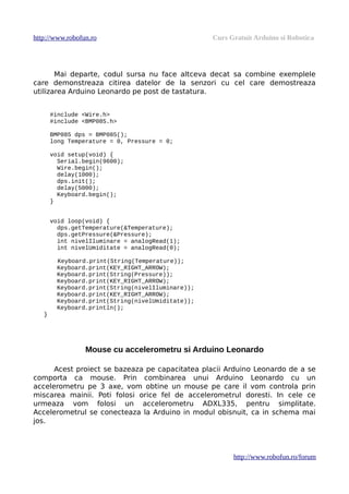 Curs gratuitarduino lectia13-mousesitastatura | PDF