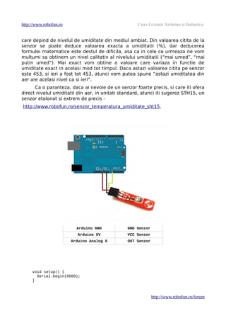 Curs gratuitarduino lectia2-senzorianalogici | PDF