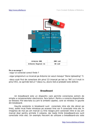 Curs gratuitarduino lectia2-senzorianalogici | PDF