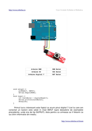 Curs gratuitarduino lectia2-senzorianalogici | PDF