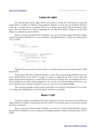 Curs gratuitarduino lectia3-proiectesimple-1 | PDF