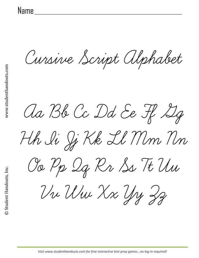Cursive script-alphabet | PDF