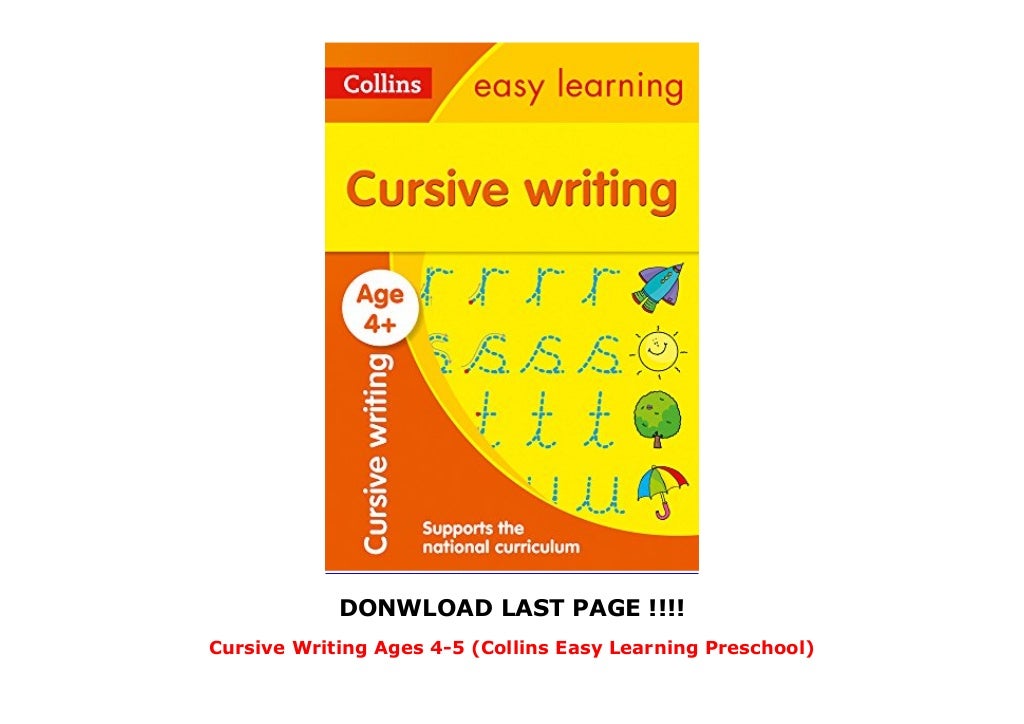 Cursive Writing Ages 4-5 (Collins Easy Learning Preschool)