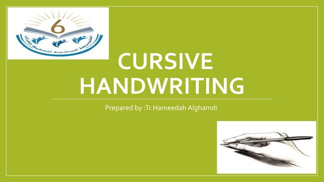 Cursive handwriting course | PPTX