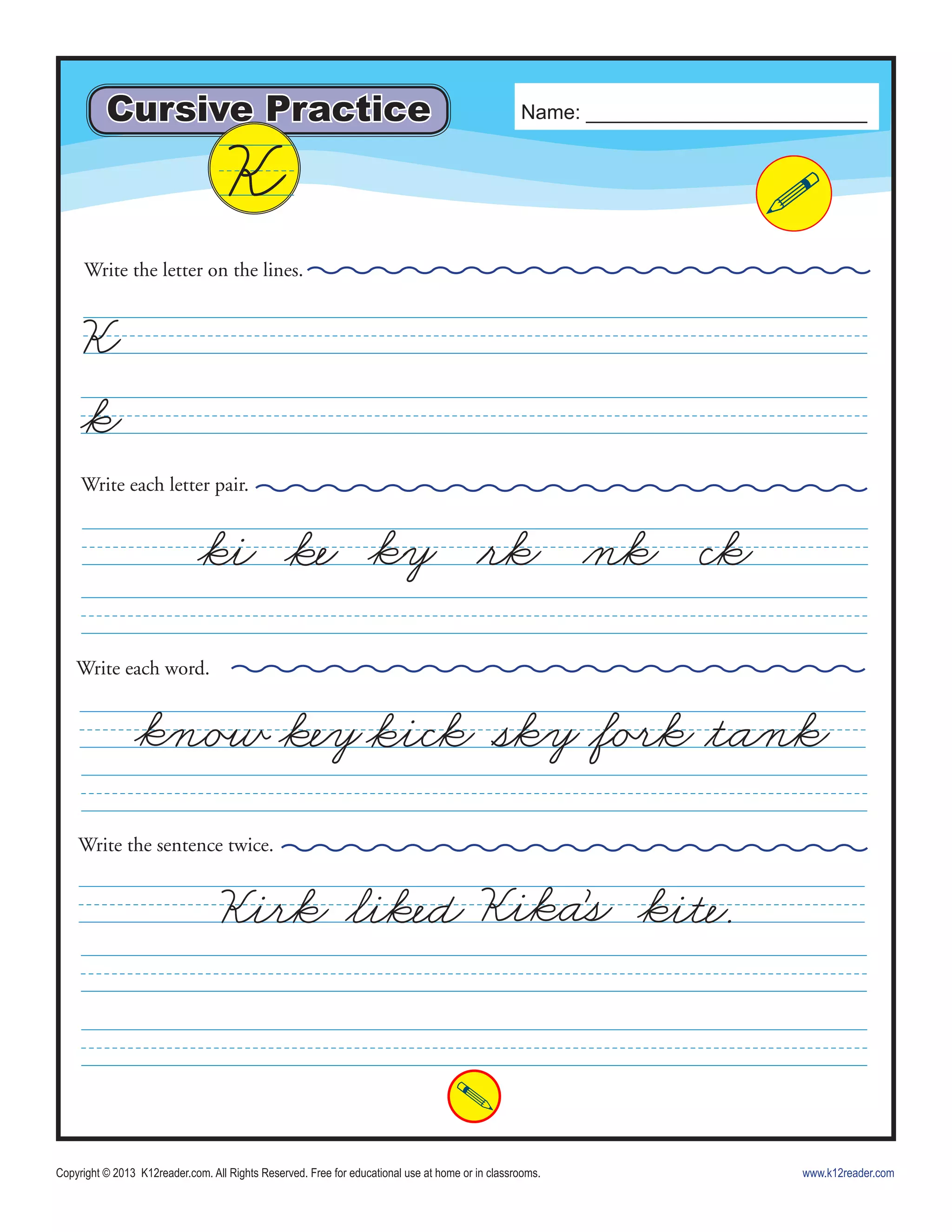 Cursive practice a_z | PDF