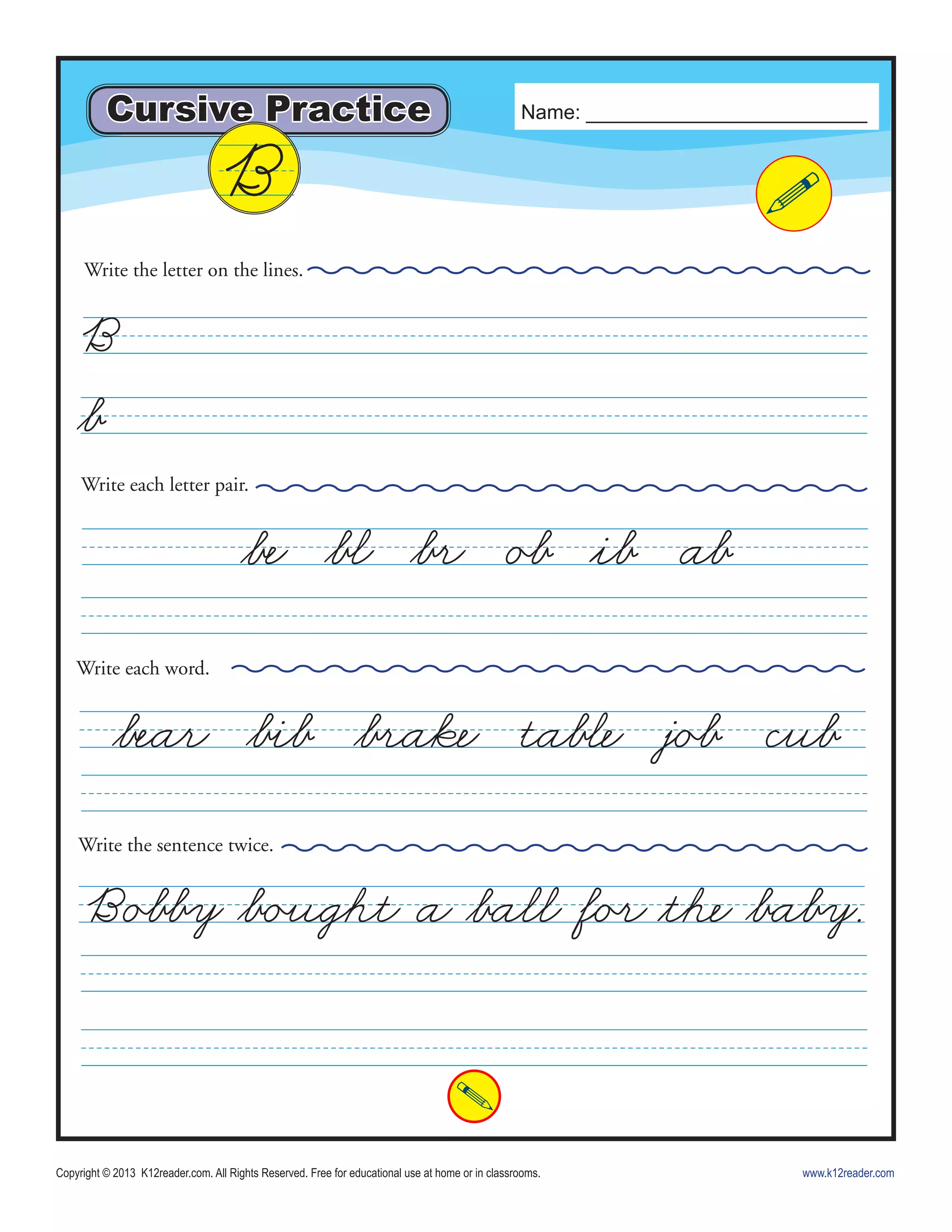 Cursive practice a_z | PDF