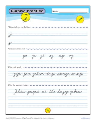 Cursive practice a_z | PDF | Law