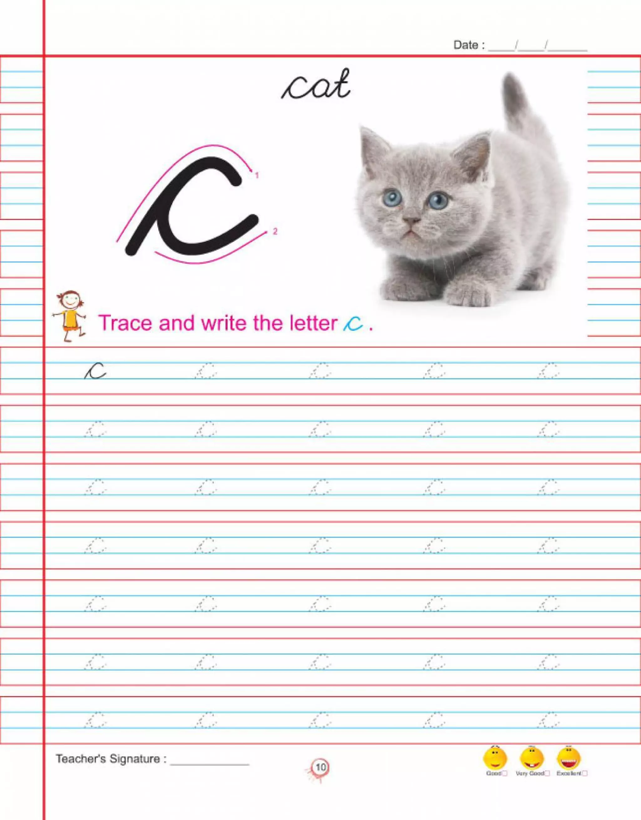 Cursive small writing class lkg | PDF